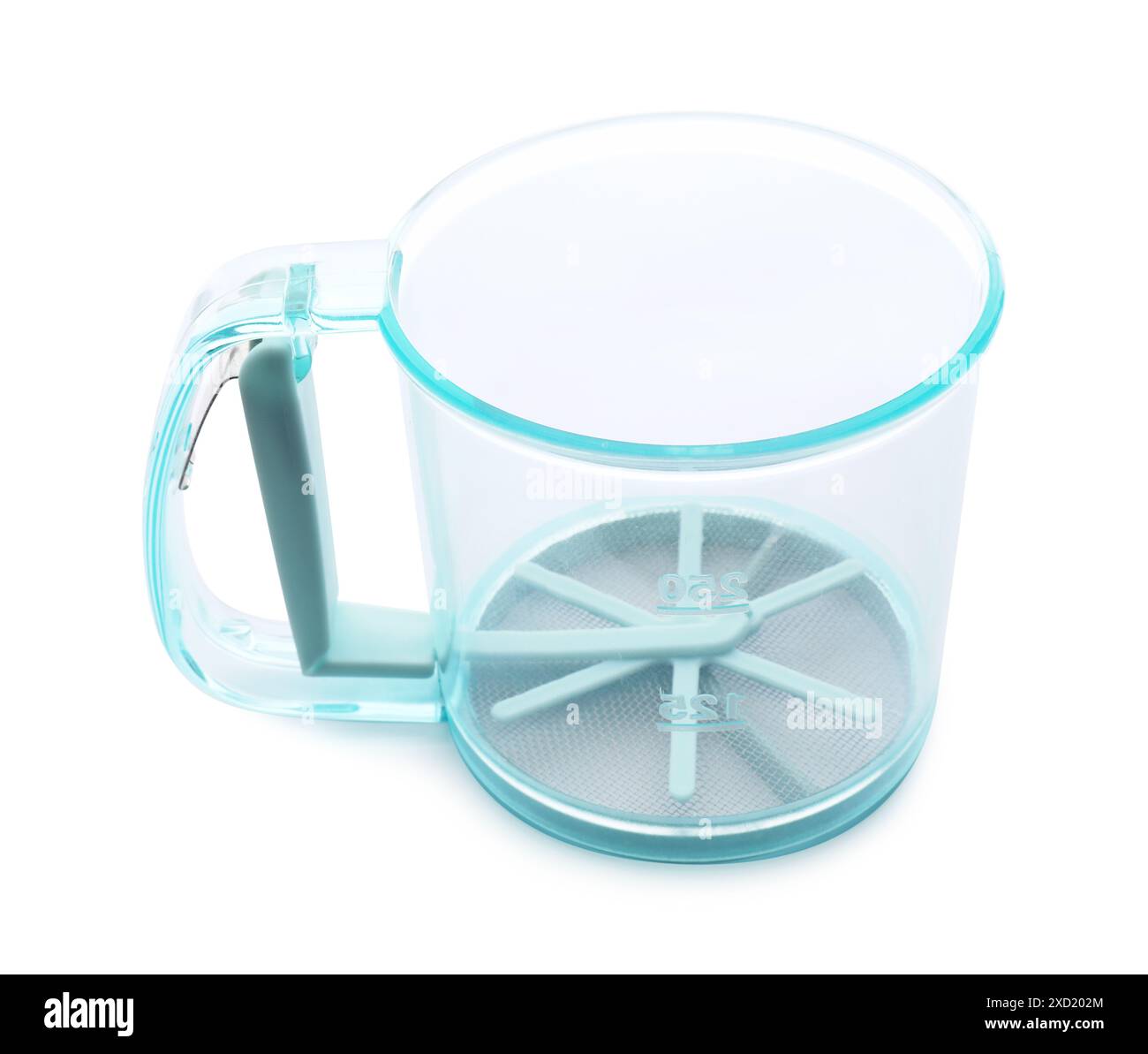 One plastic sieve isolated on white. Kitchen utensil Stock Photo - Alamy