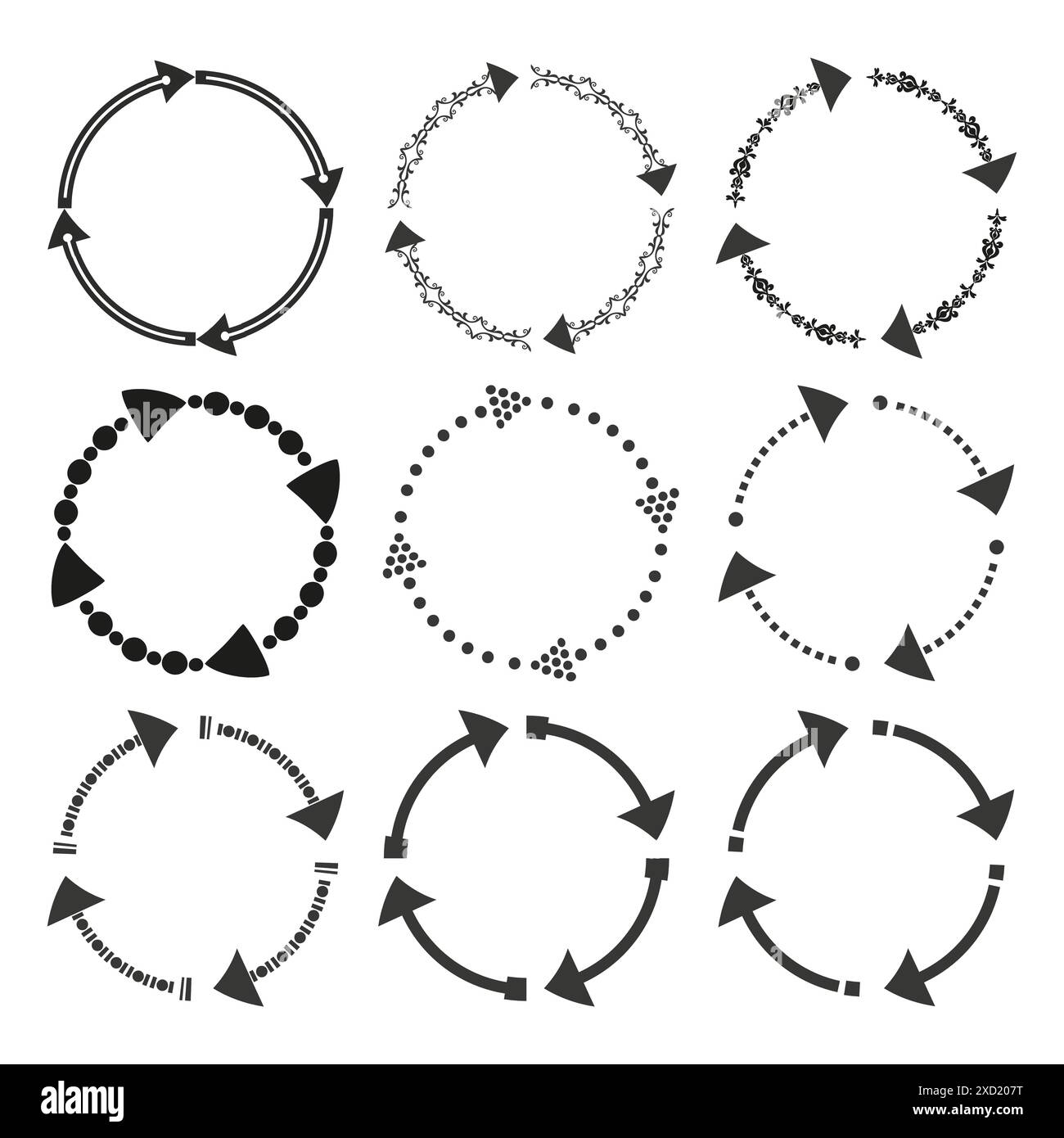 Black and white arrow set hi-res stock photography and images - Alamy