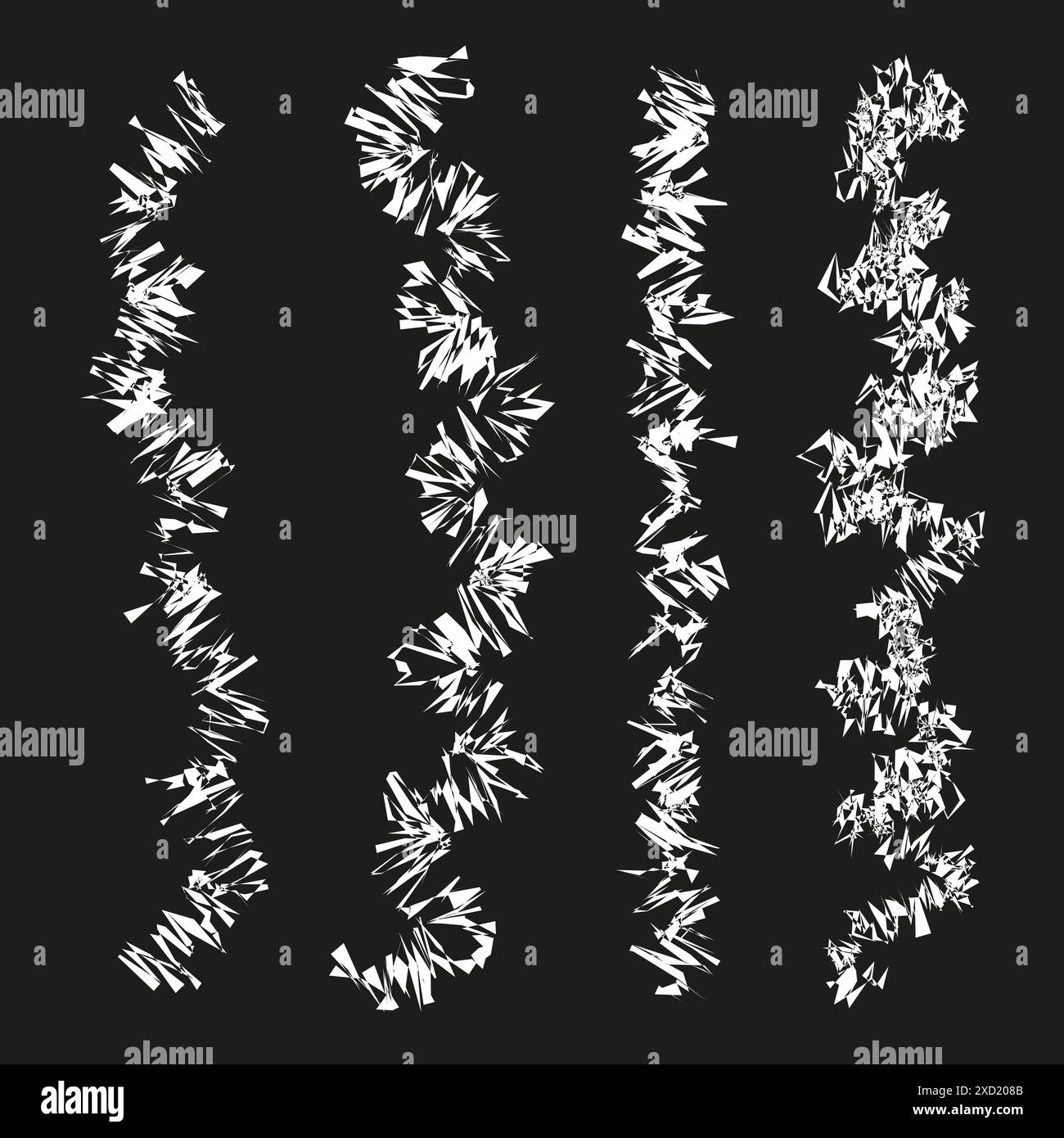 Abstract jagged lines. Black background. White irregular shapes ... Abstract jagged lines. Black background. White irregular shapes ...