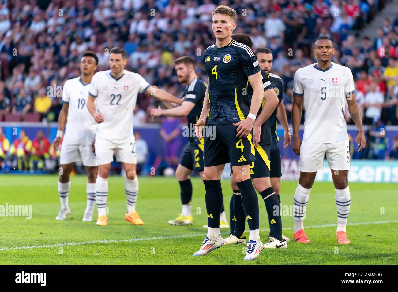 COLOGNE, GERMANY - JUNE 19: Scott McTominay of Scotland looks on during ...