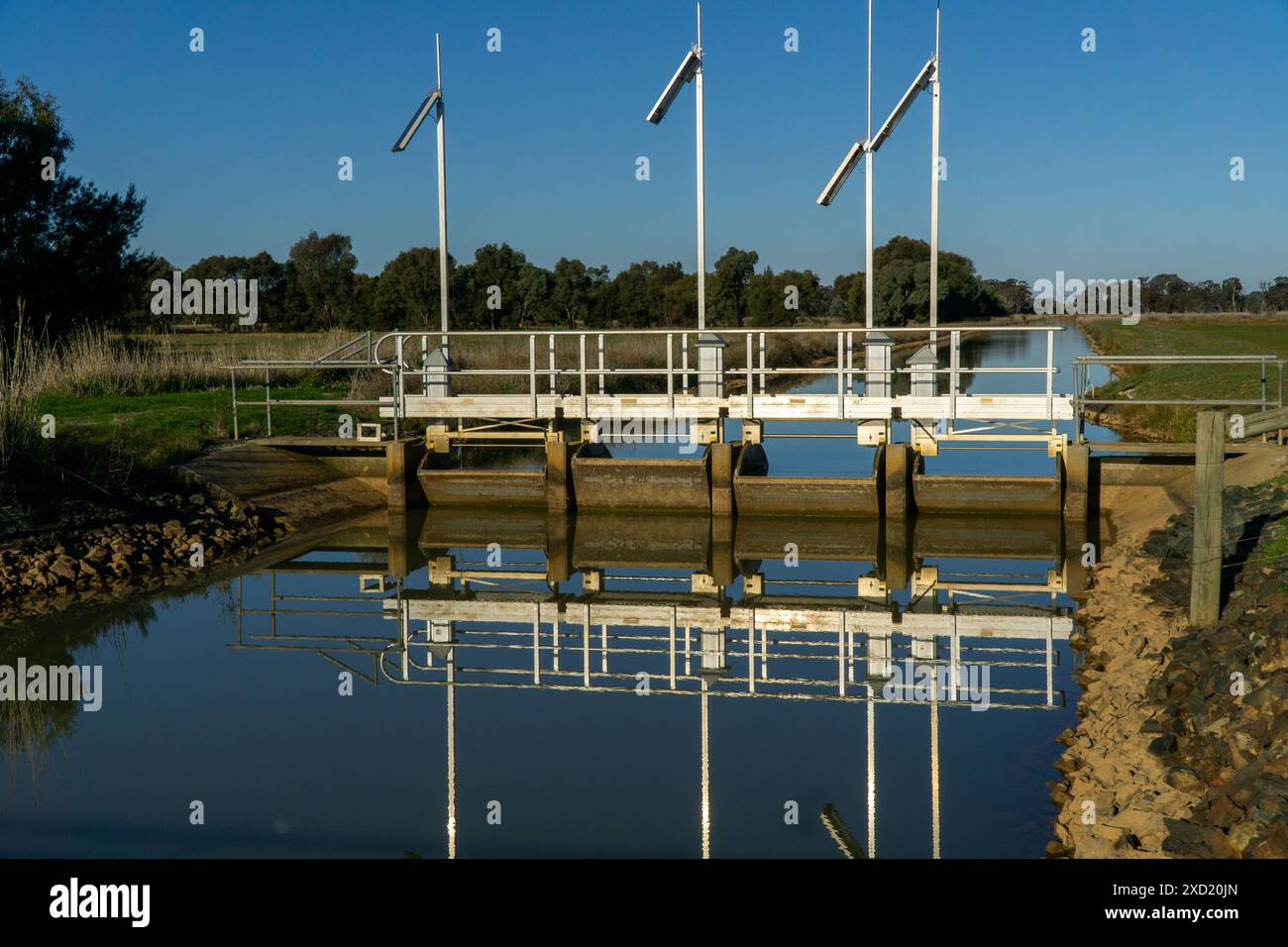 Kyabram Victoria Australia, 18th June 2024. FlumeGates Part of the ...