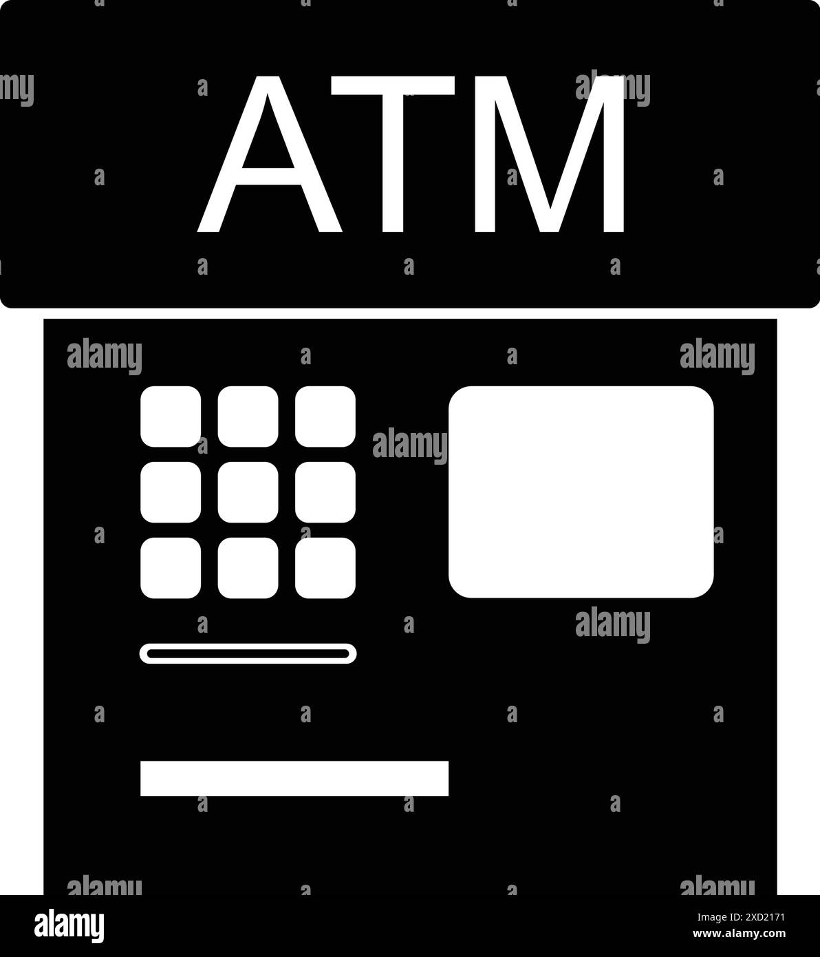 ATM machine icon, automated teller machine illustration design Stock Vector Image & Art - Alamy