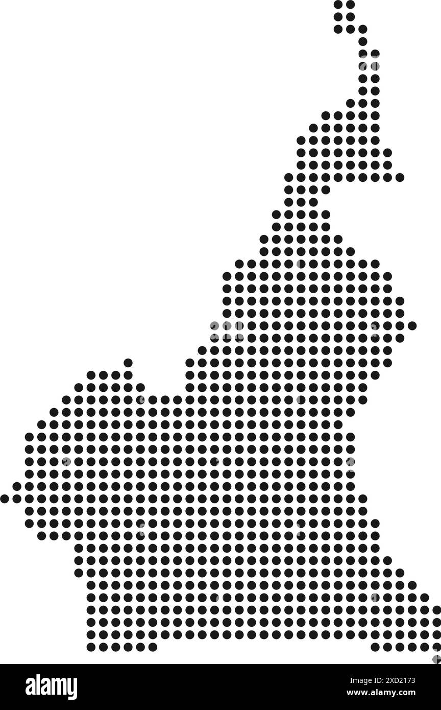 Cameroon map icon, African continent country illustration design Stock ...