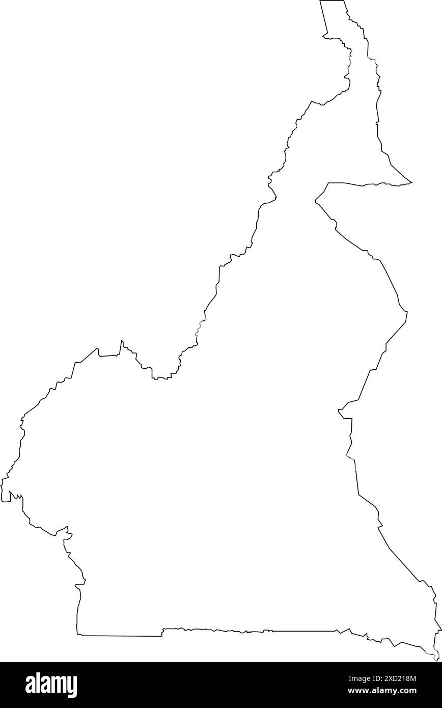 Cameroon map icon, African continent country illustration design Stock ...