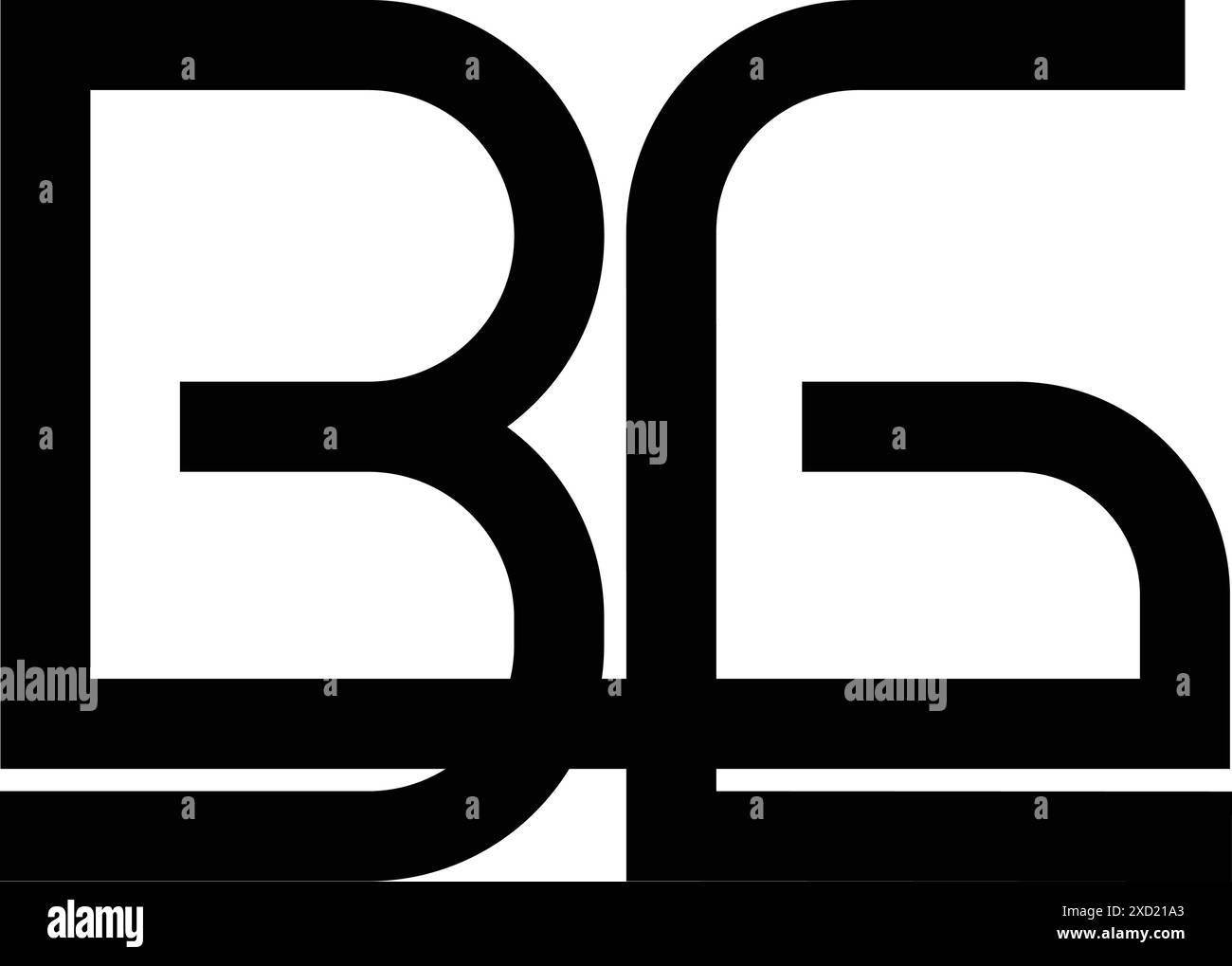 letter BG logo, alphabet logo letters B and G illustration design Stock ...