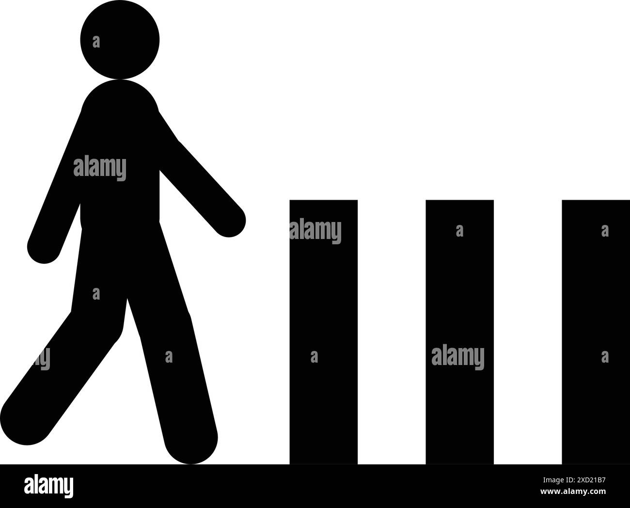 road crossing icon, signs where people cross the road illustration ...