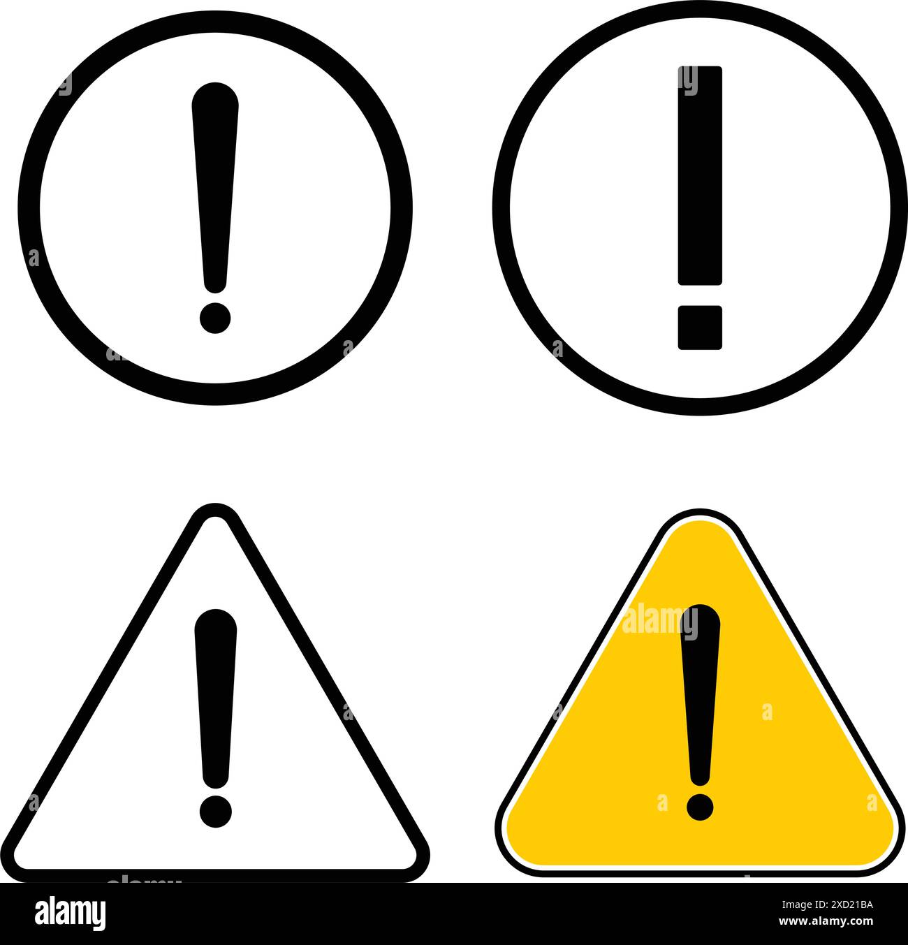 exclamation mark icon, command sign, warning sign illustration design ...