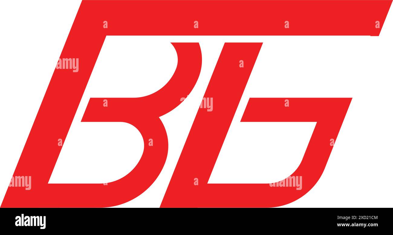 letter BG logo, alphabet logo letters B and G illustration design Stock ...