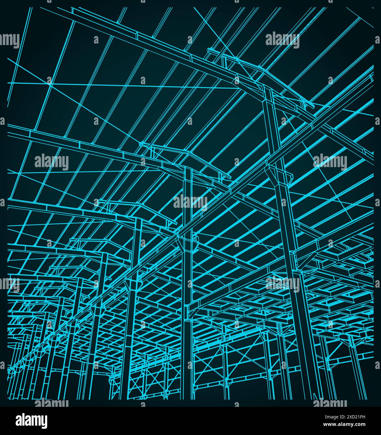 Stylized vector illustration of hangar support structures Stock Vector ... Stylized vector illustration of hangar support structures Stock Vector ...