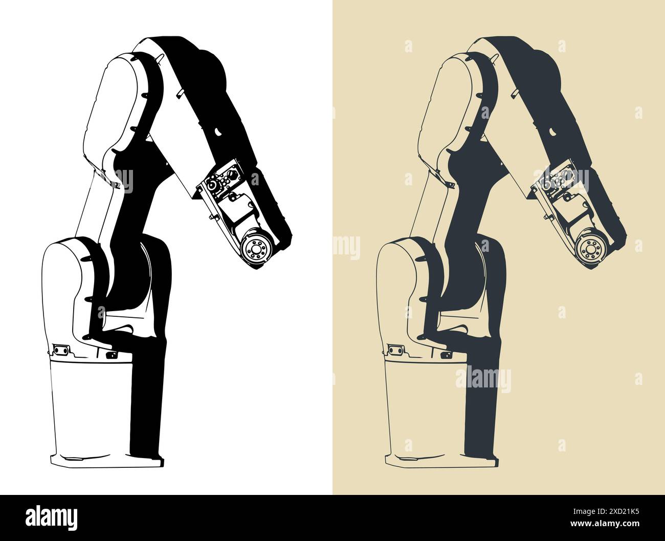 Industrial robot for automated production lines Stock Vector Image ...