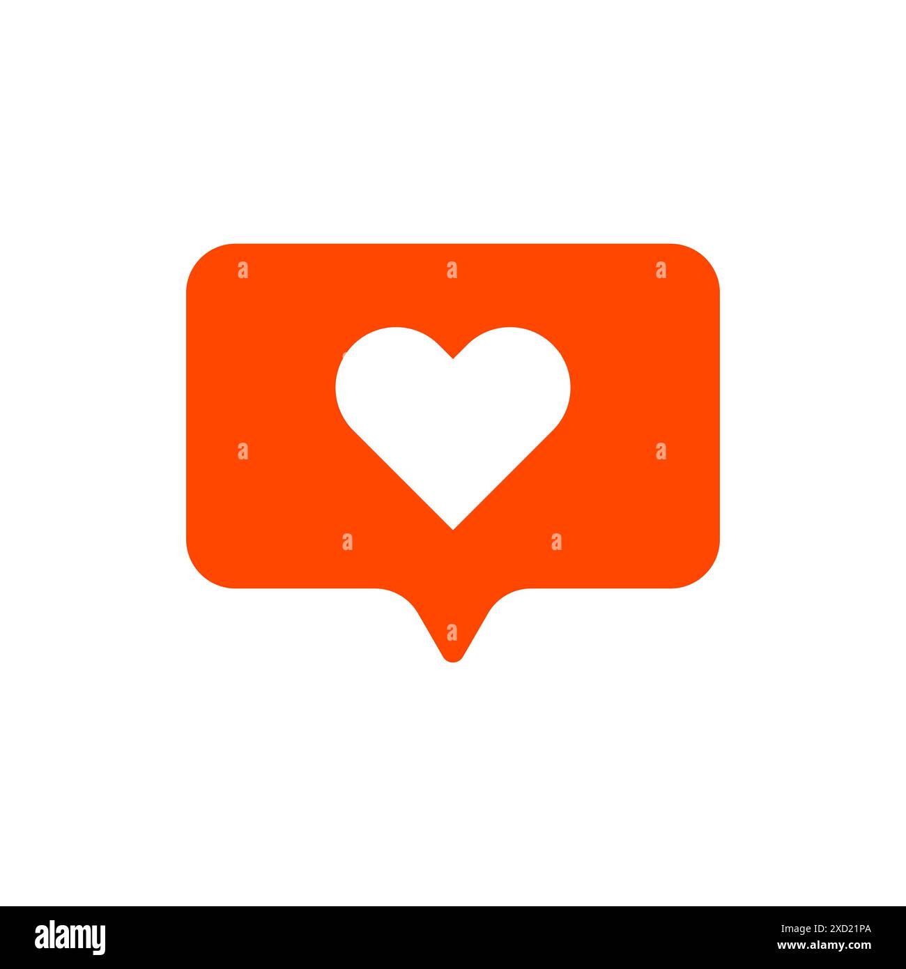 Heart like icon. Red notification symbol. Social media vector. Simple ...