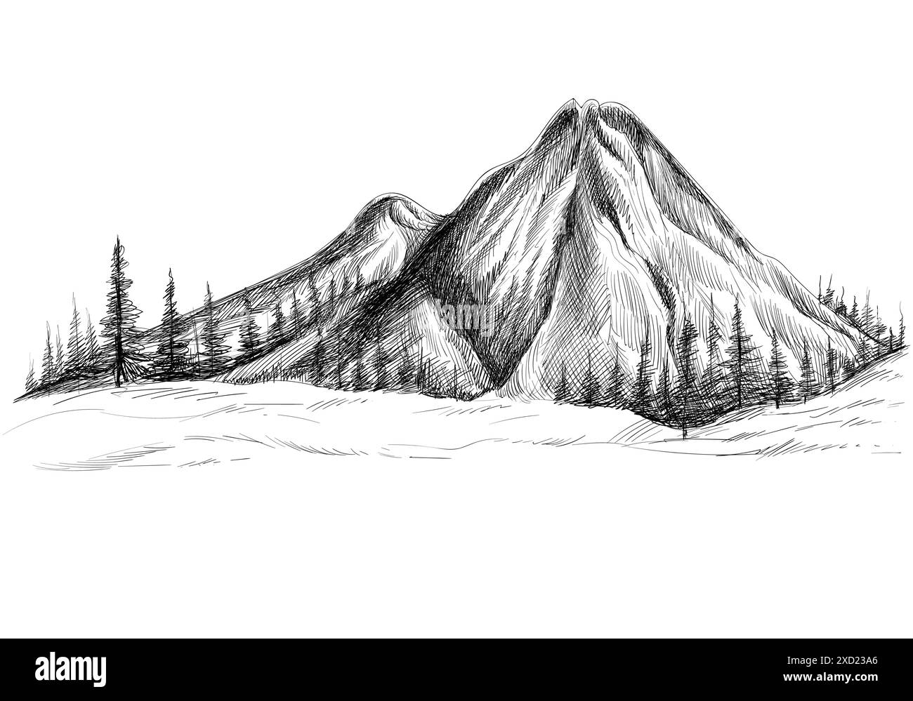 View of mountain ranges Cut Out Stock Images & Pictures - Alamy