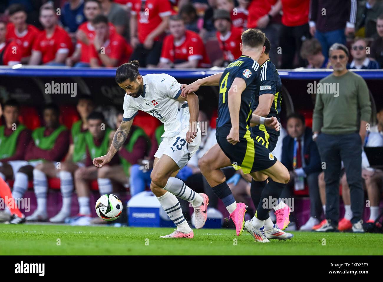 Cologne, Germany. 19th June, 2024. Ricardo Rodriguez (Switzerland)Scott ...