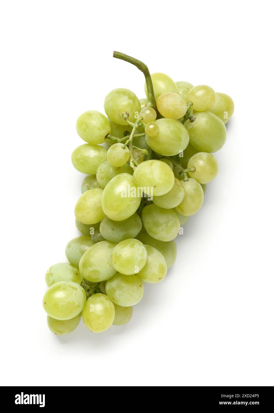 Sweet green grapes on white background Stock Photo - Alamy