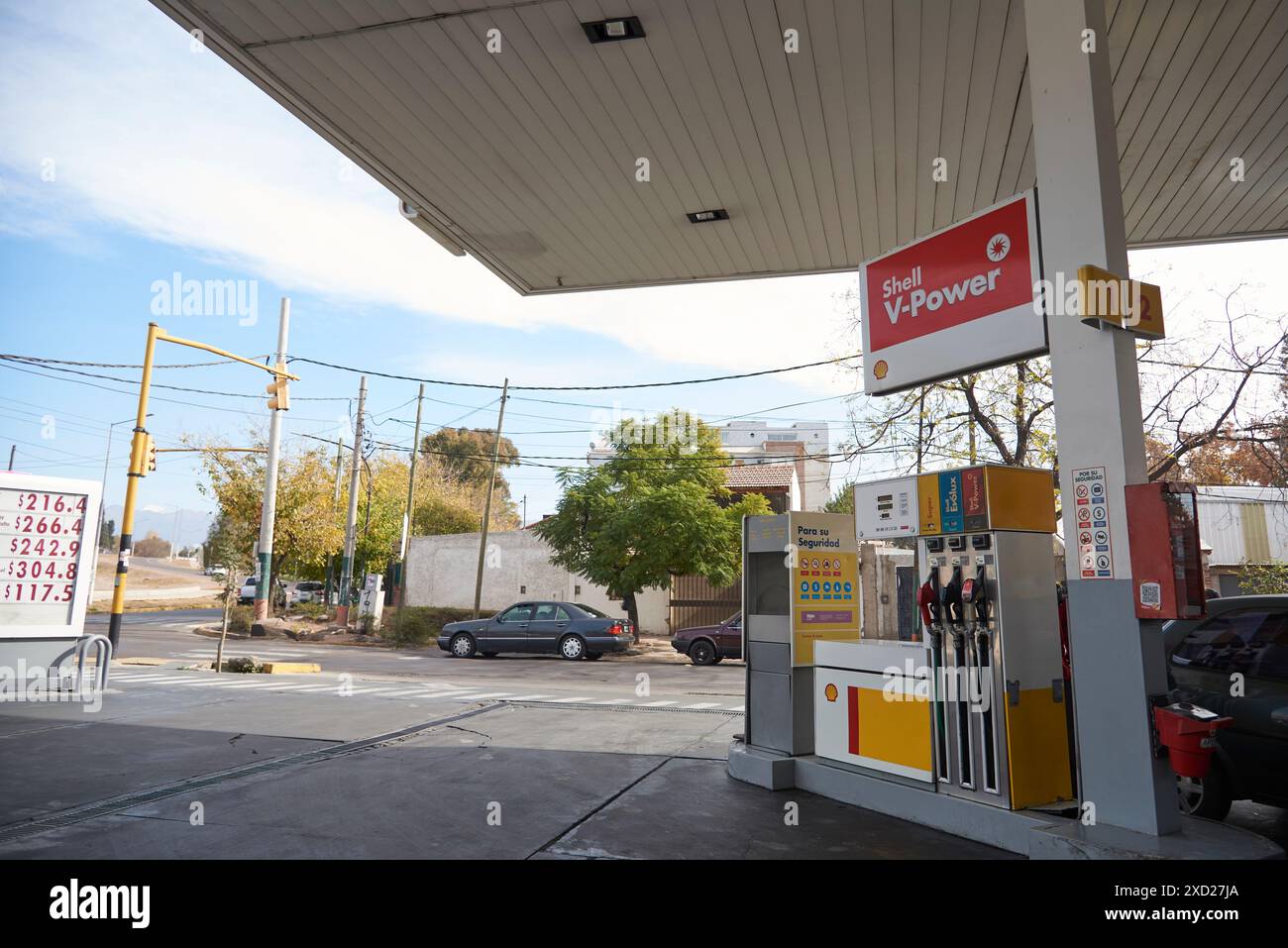 June 5, 2023, Mendoza, Argentina: Fuel dispensers in a Shell gas ...