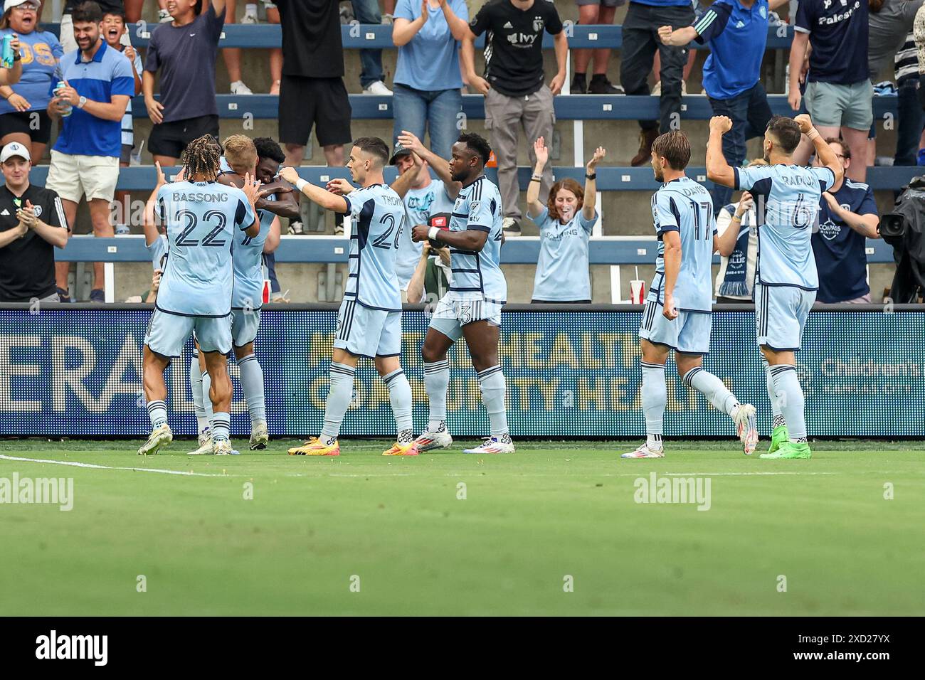 Kansas City, KS, USA. 19th June, 2024. Sporting Kansas City players ...