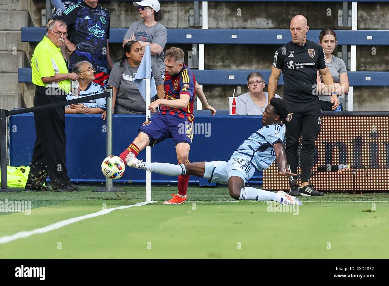 Kansas City, KS, USA. 19th June, 2024. Real Salt Lake defender Andrew ...