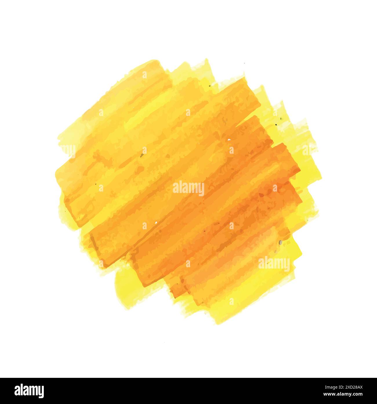 Yellow and orange brush stroke watercolor design Stock Vector Image ...