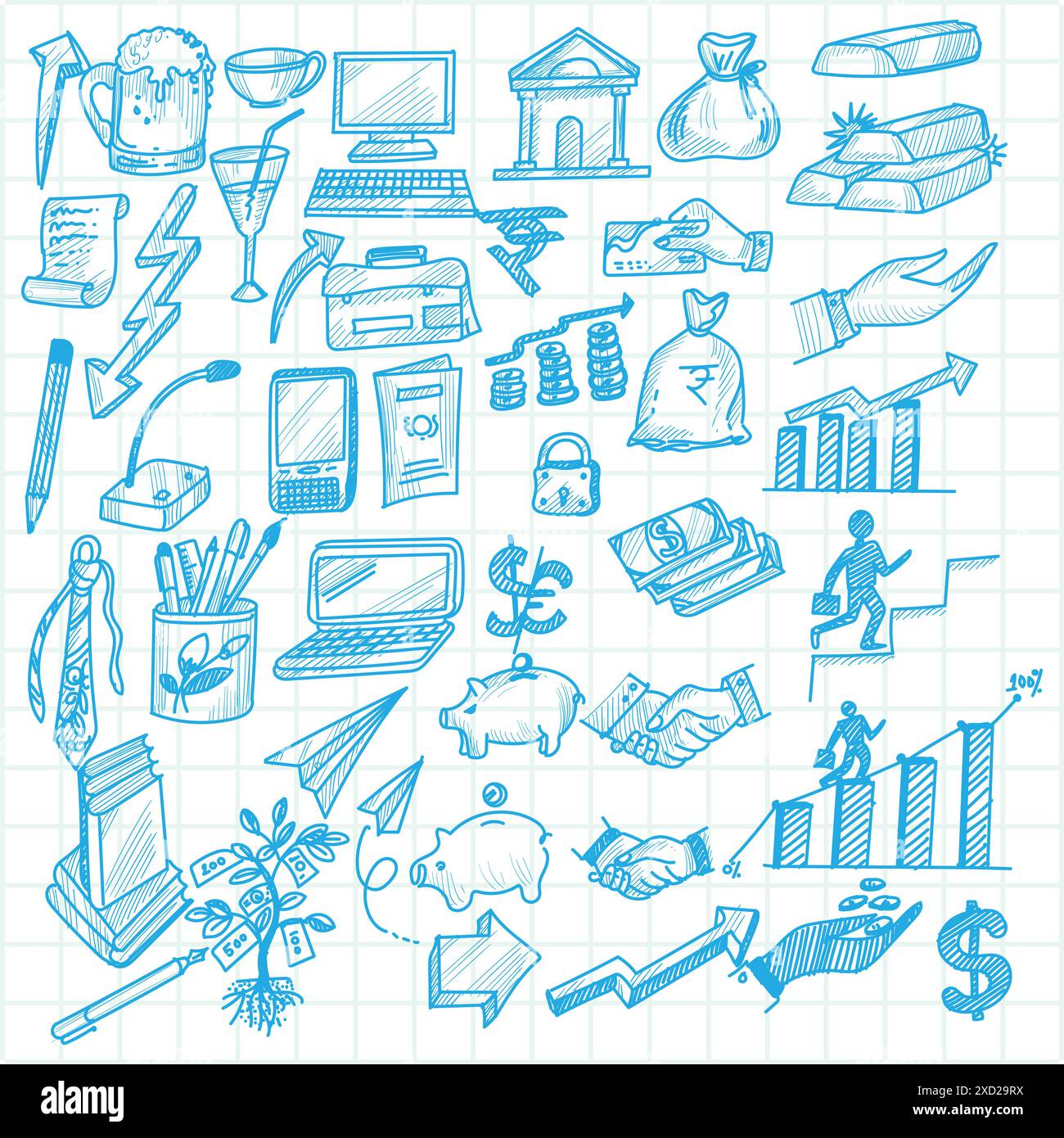 Hand draw technology sketch icon doodle set design Stock Vector Image & Art - Alamy