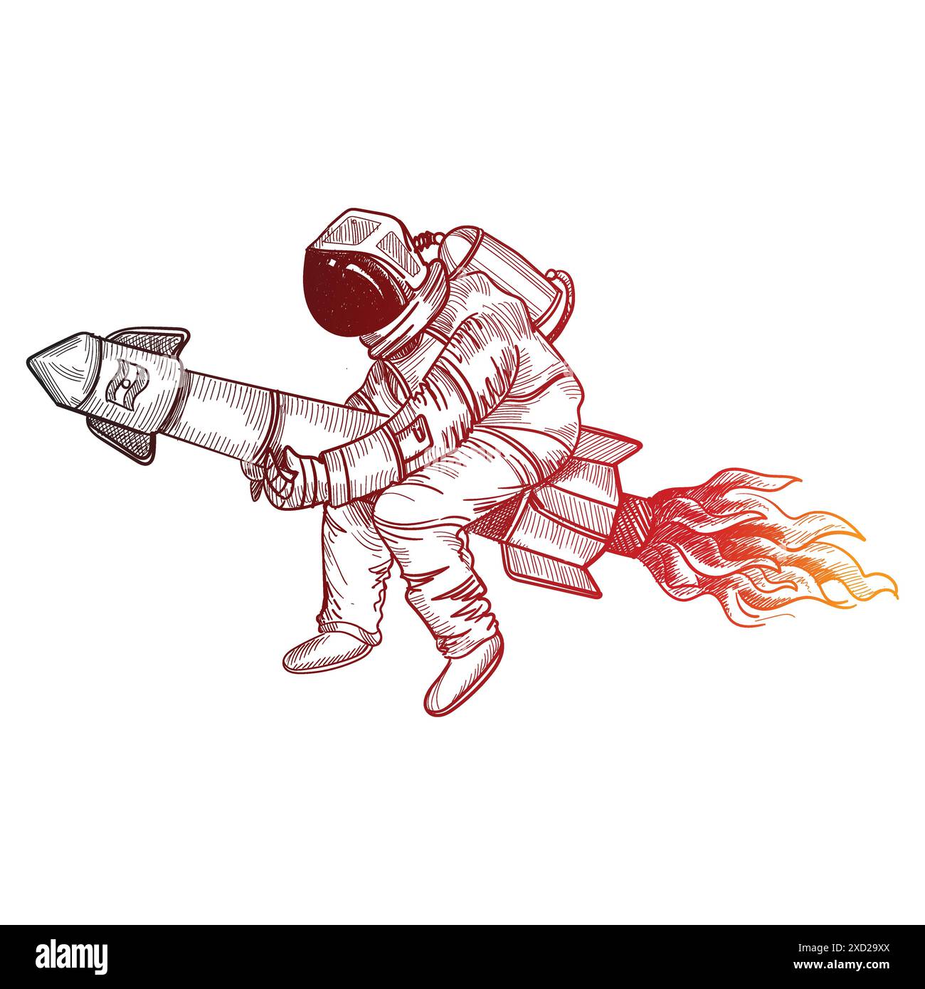 Sketch cosmonaut Stock Vector Images - Alamy