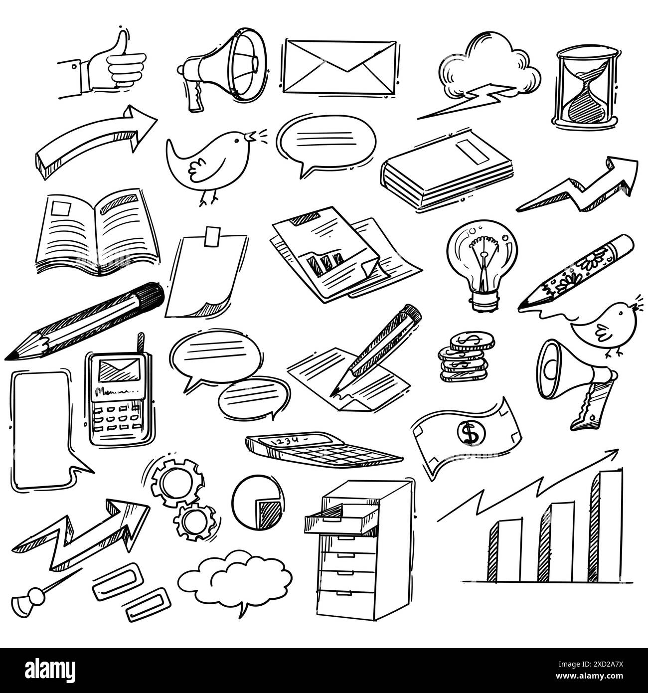 Hand draw business idea icon doodles sketch design Stock Vector Image ...
