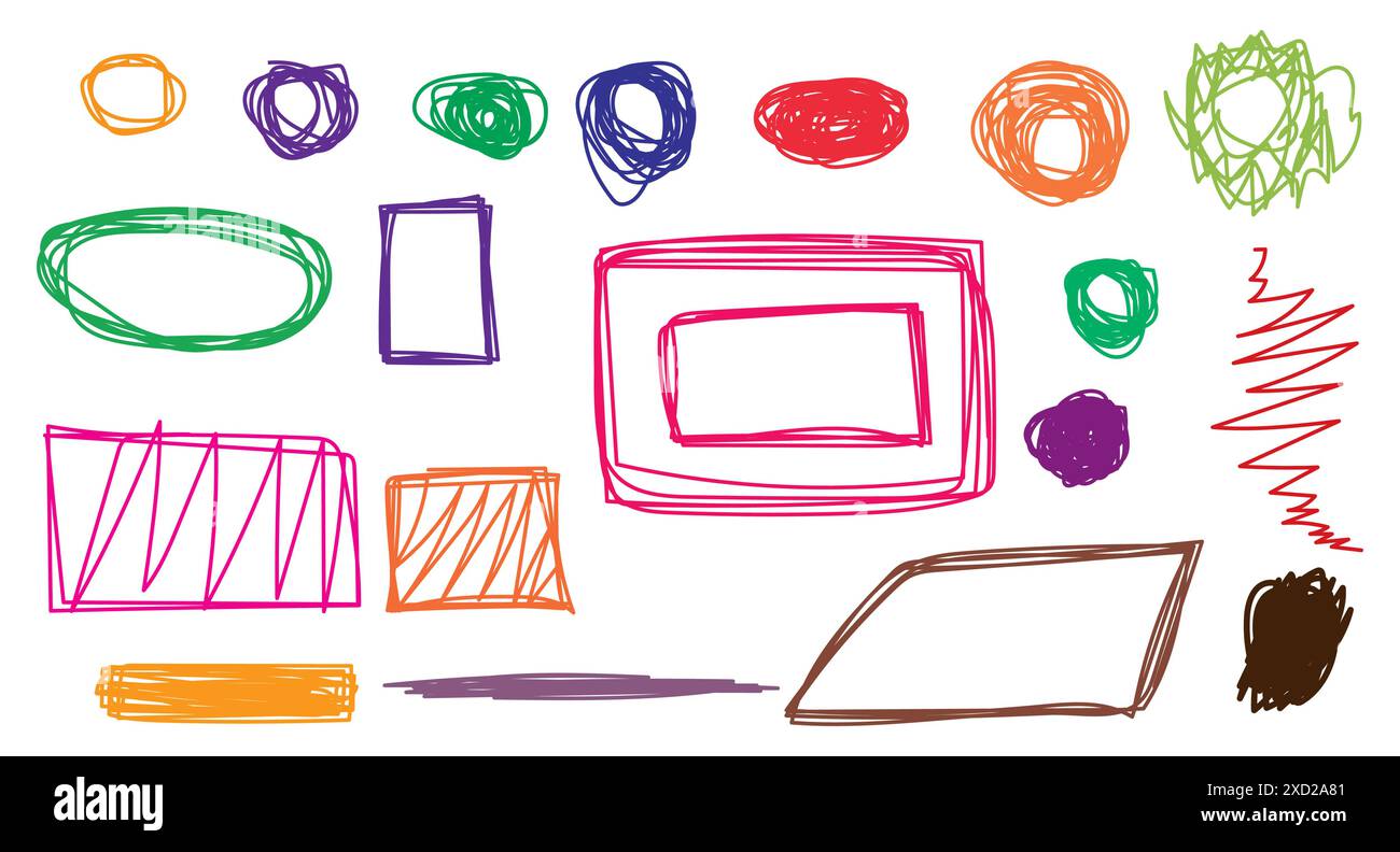 Circular hand draw geometric Cut Out Stock Images & Pictures - Alamy