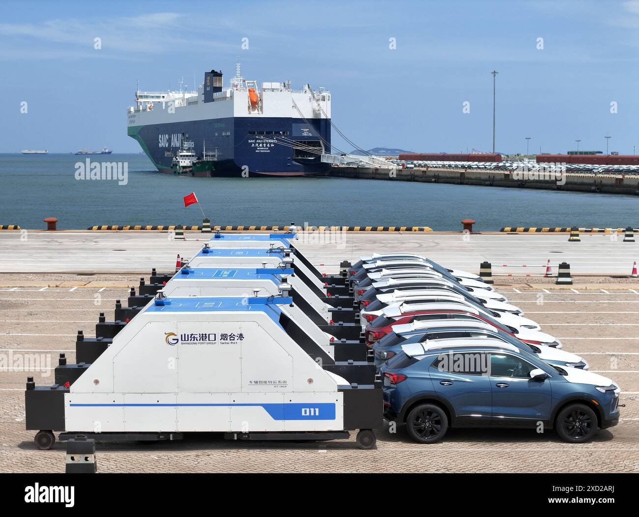 YANTAI, CHINA - JUNE 19, 2024 - A vehicle intelligent transfer system ...