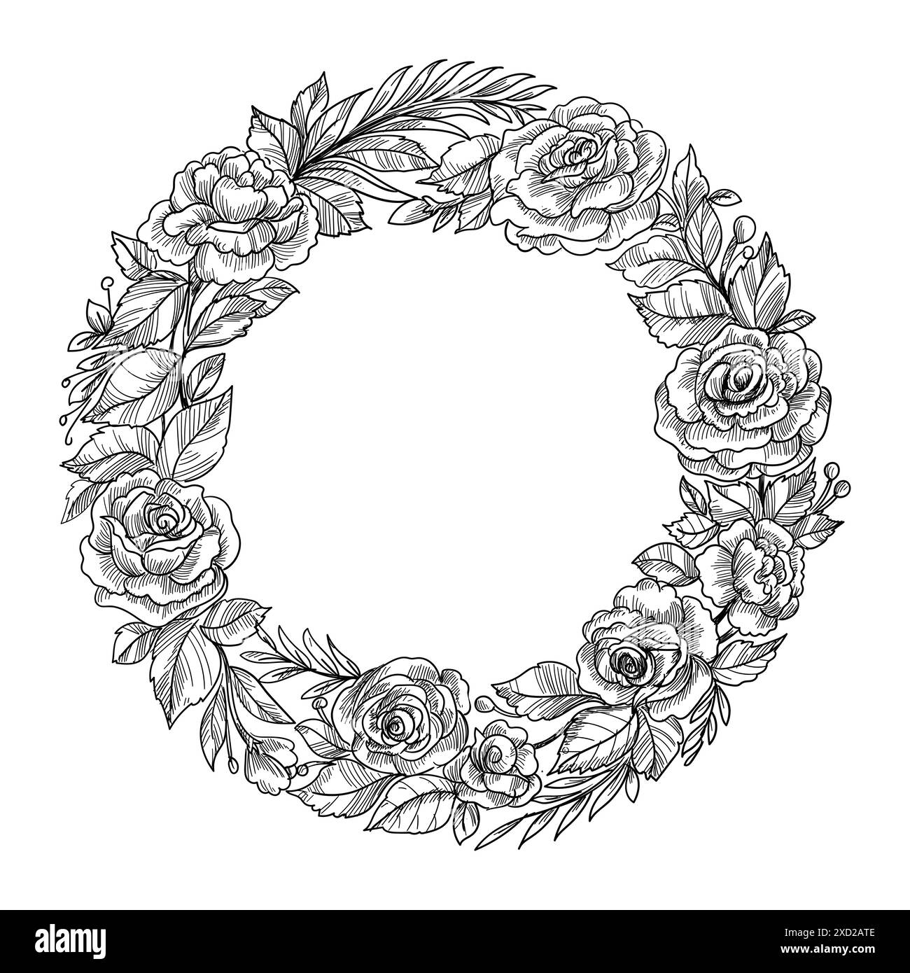 Circular wedding bouquet Stock Vector Images - Alamy