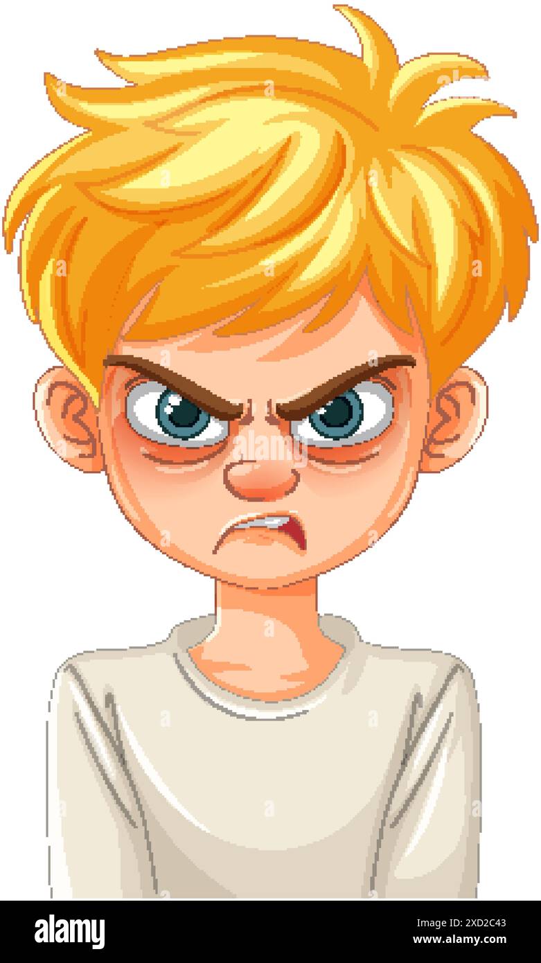 Boy pout Stock Vector Images - Alamy