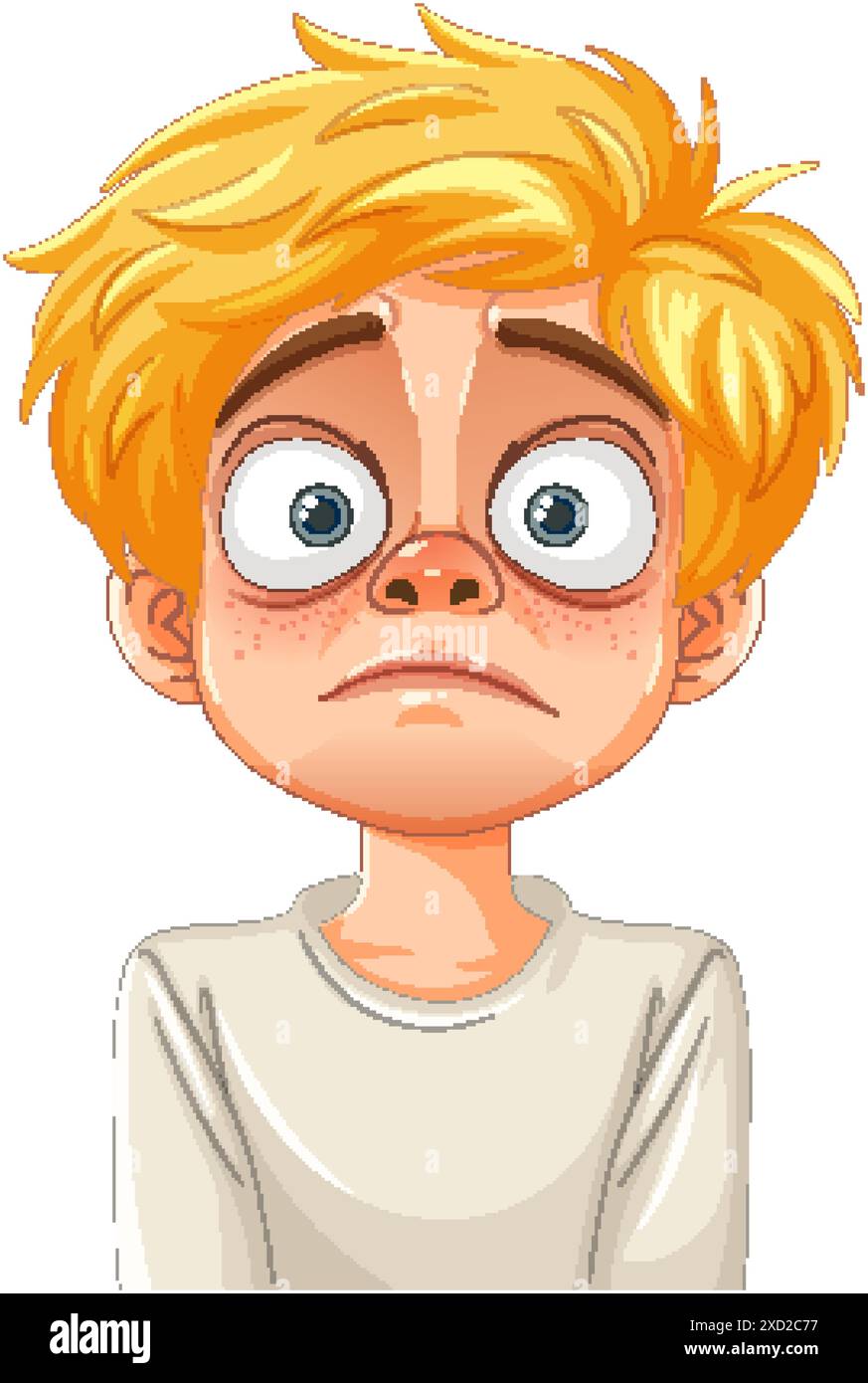 Wide eyed expression Stock Vector Images - Alamy