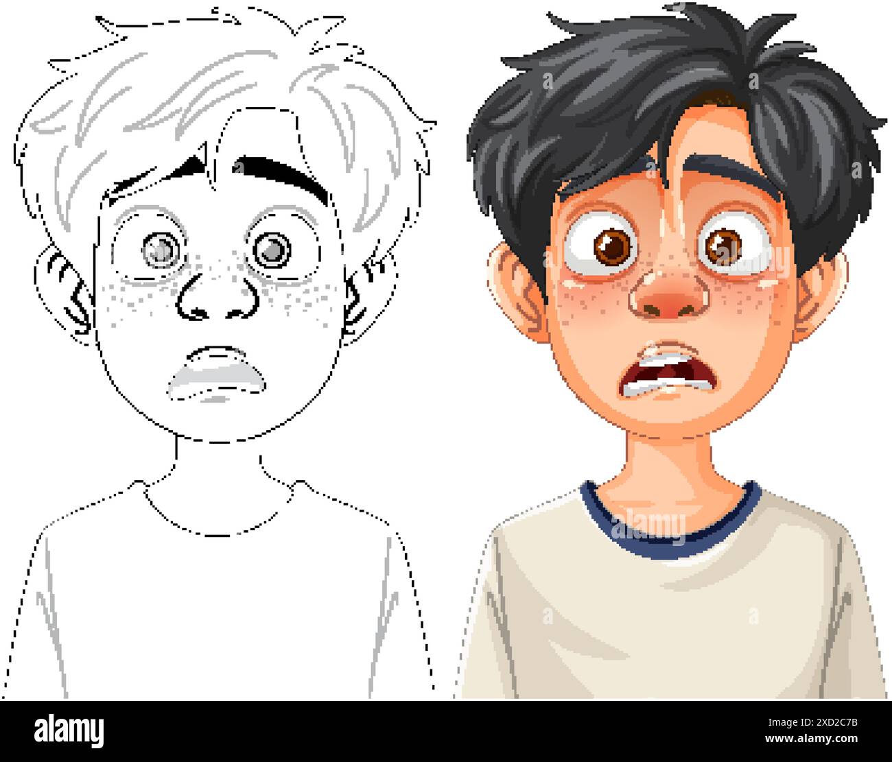 Surprised boy design Cut Out Stock Images & Pictures - Alamy