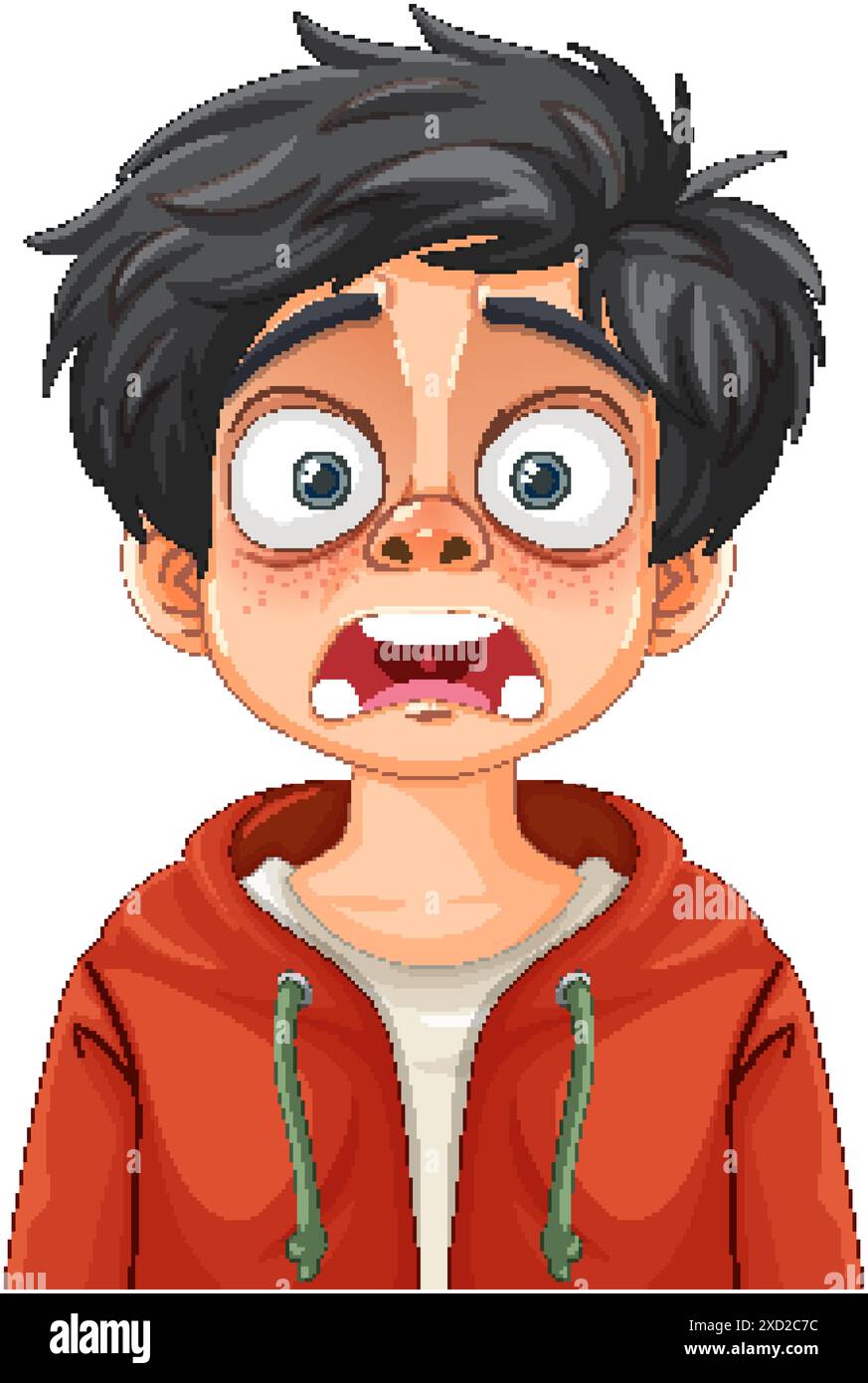 A boy with a shocked expression Stock Vector Image & Art - Alamy