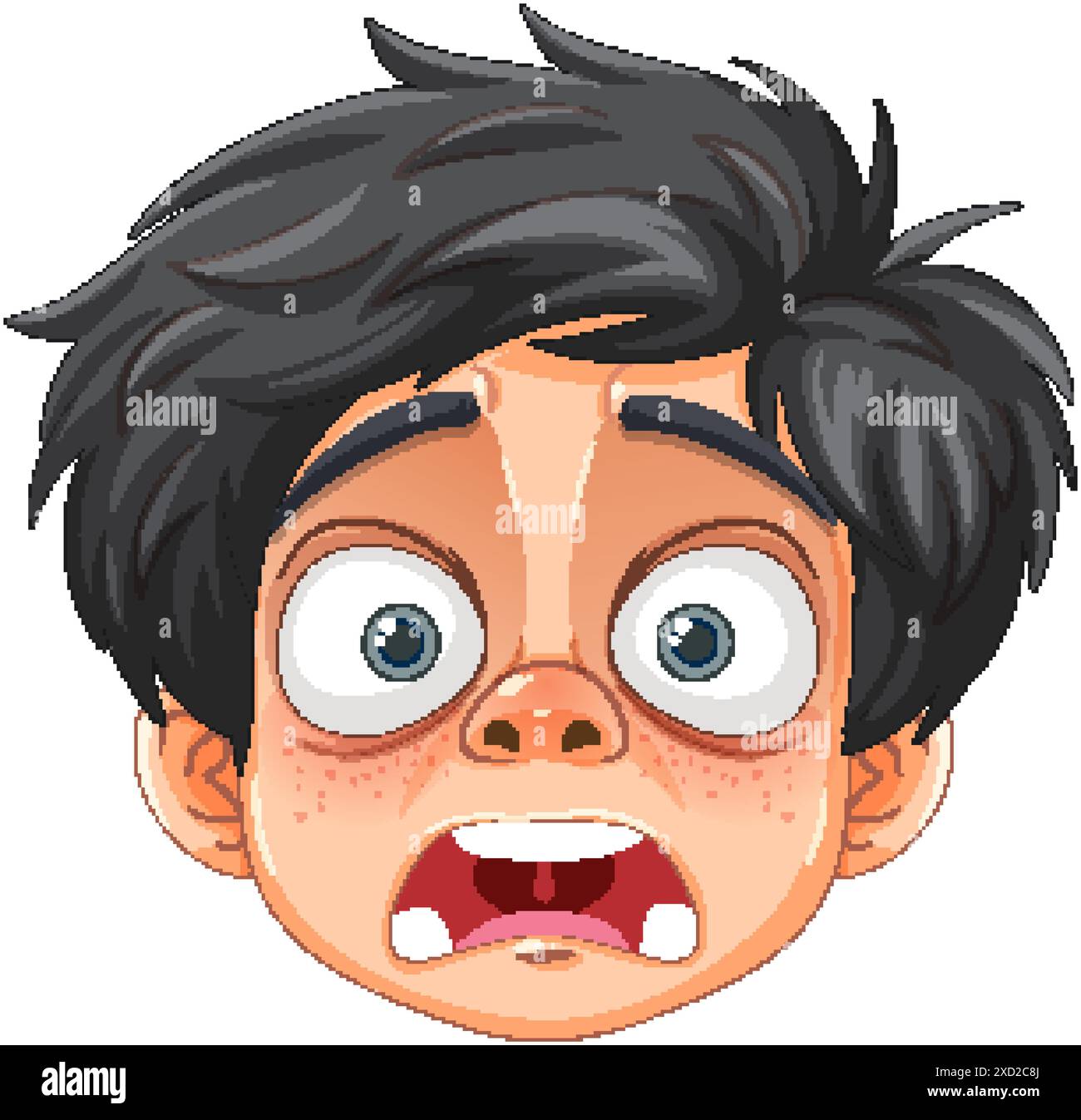 A boy's face showing a shocked expression Stock Vector Image & Art - Alamy