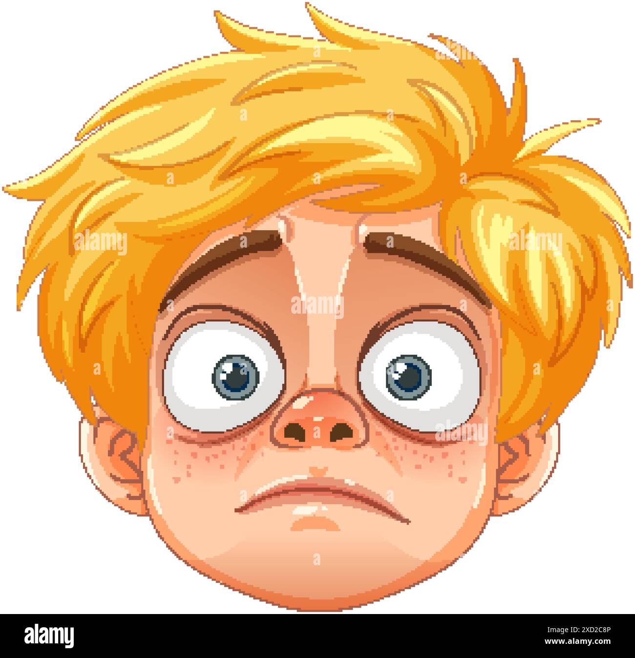 Wide-eyed boy with a shocked expression Stock Vector Image & Art - Alamy