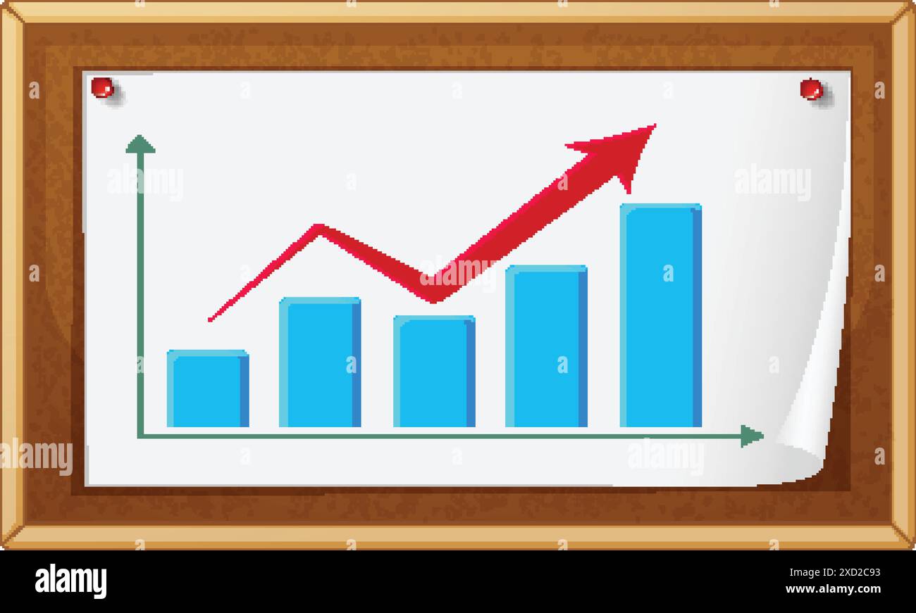 Bar chart showing upward trend and growth Stock Vector Image & Art - Alamy