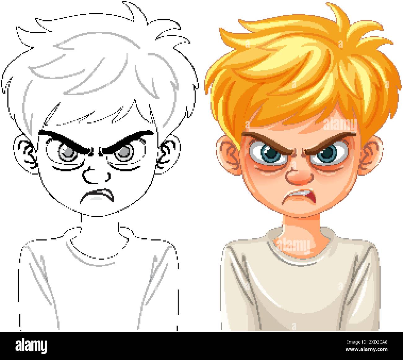 Scowl expression Stock Vector Images - Alamy