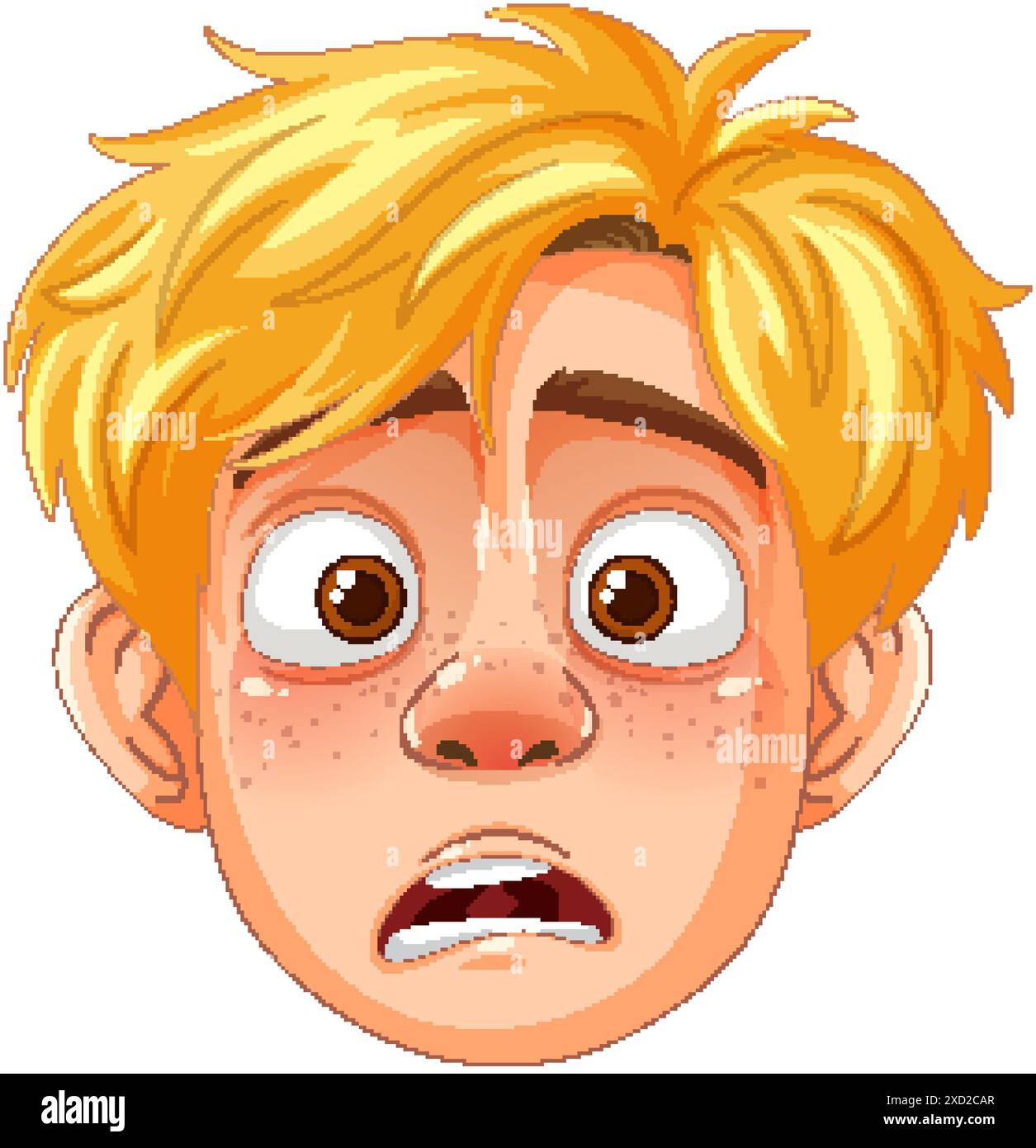 Illustration of a boy with a shocked expression Stock Vector Image ...