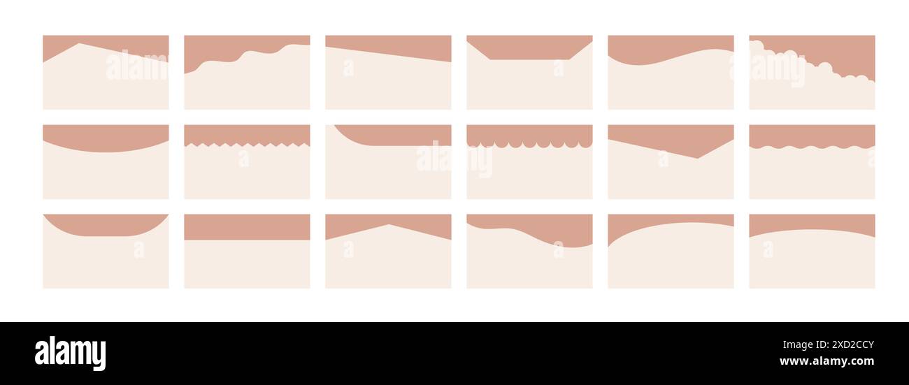 Separator Header for web page design. Flat Vector illustration. Set of ...