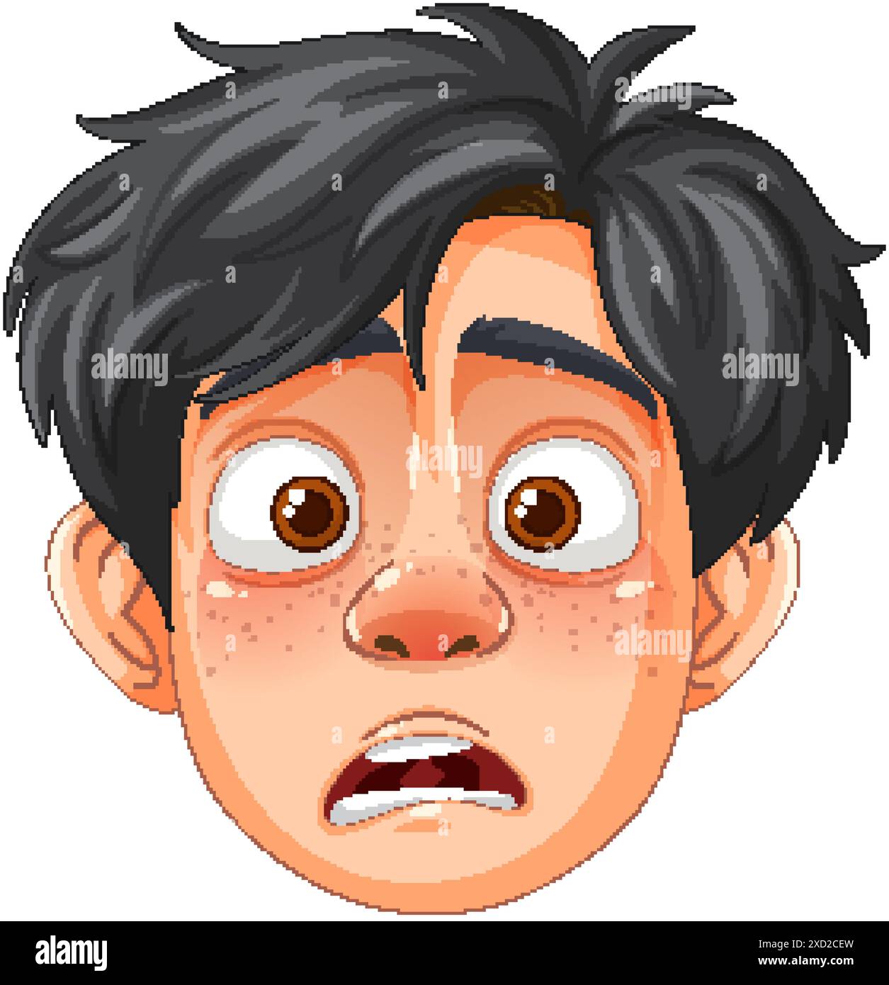 A cartoon face showing a surprised expression Stock Vector Image & Art ...