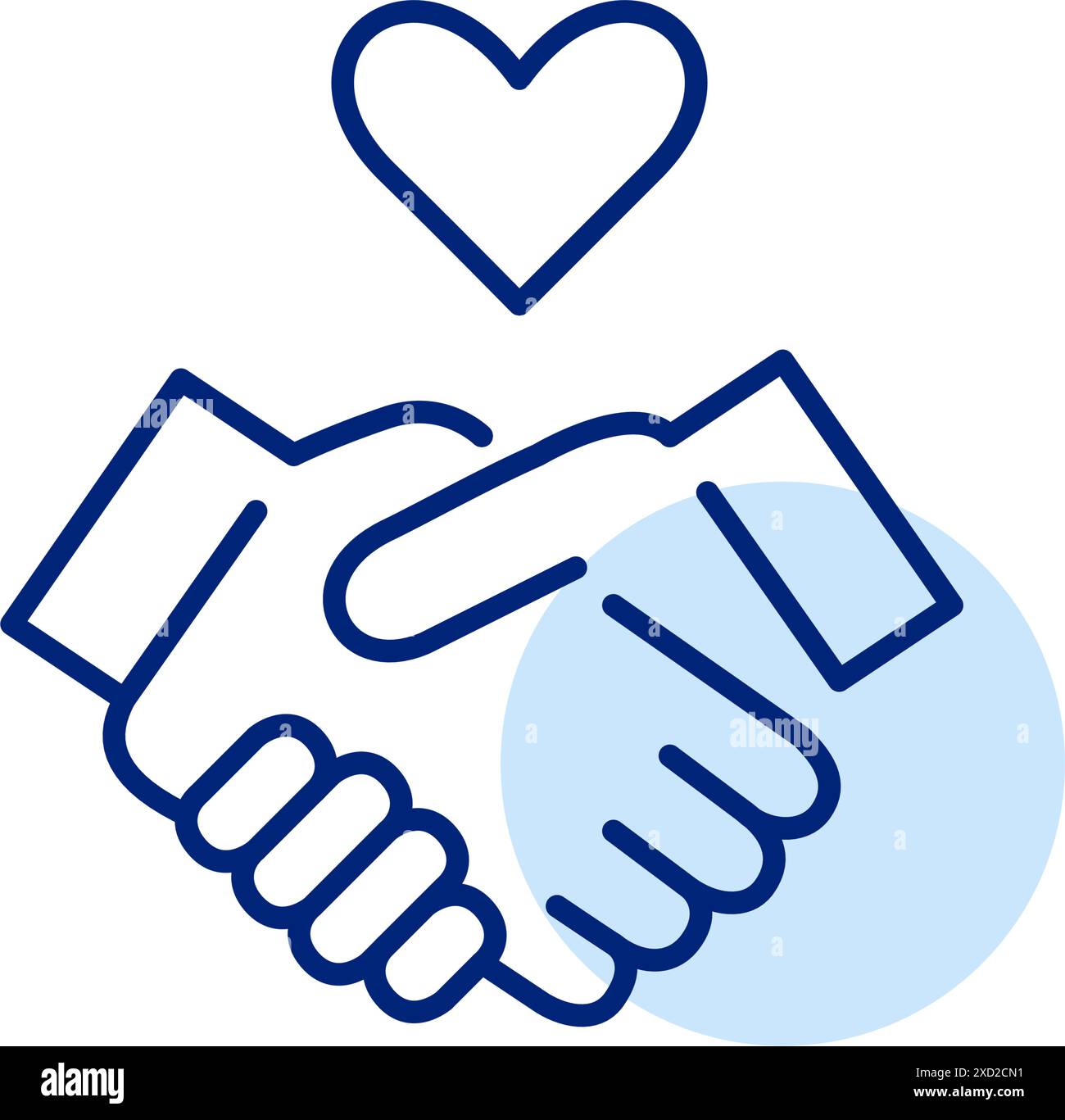 Handshake and heart. Partnership, relationship and trust. Charity ...