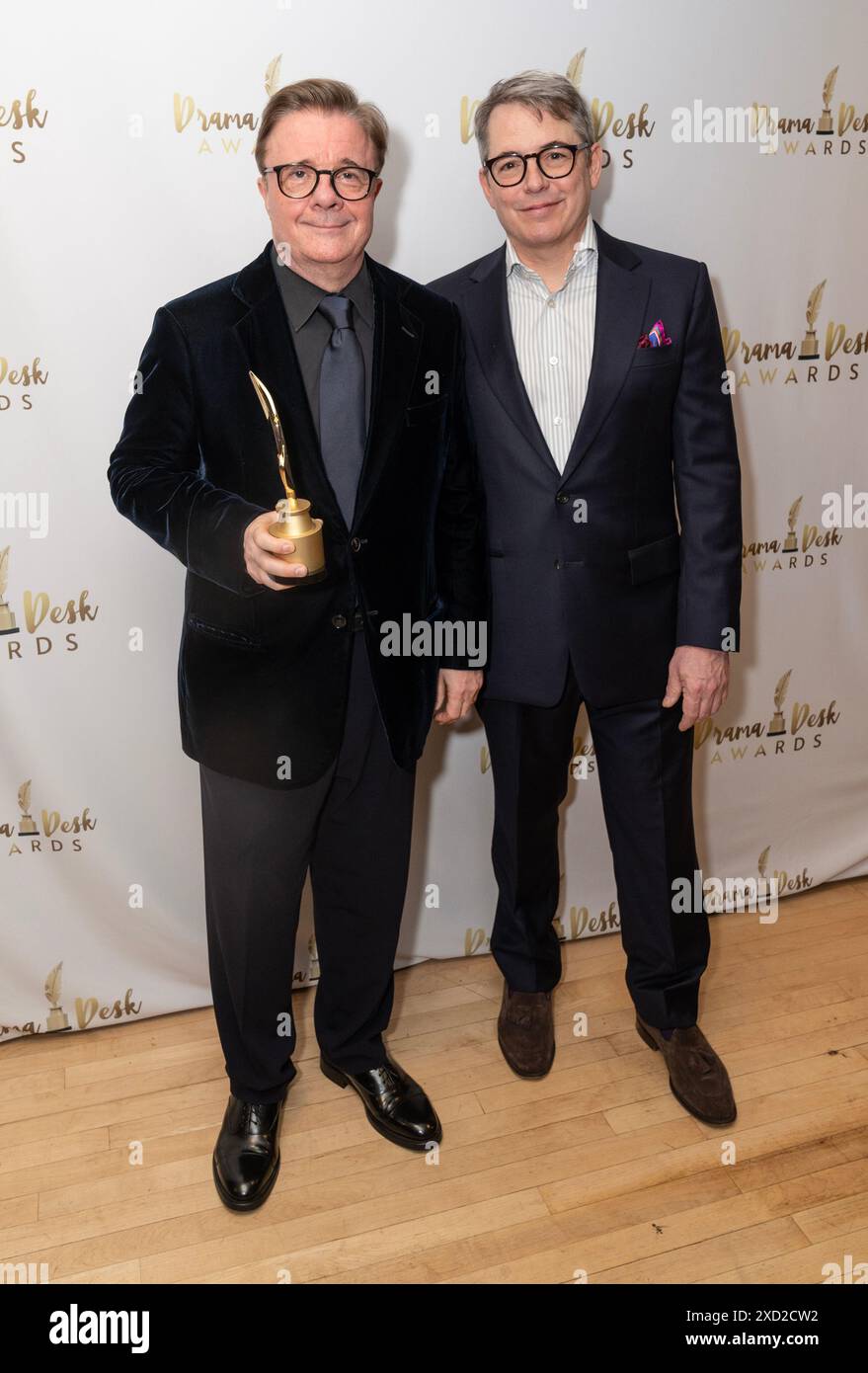 Nathan Lane and Matthew Broderick attend the 2024 Drama Desk Awards at ...