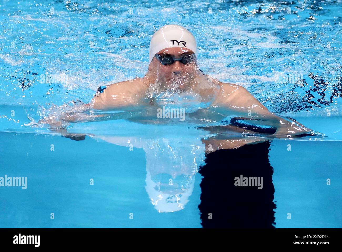 June 19, 2024, Indianapolis, Indiana, USA: Matthew Fallon swimming in ...