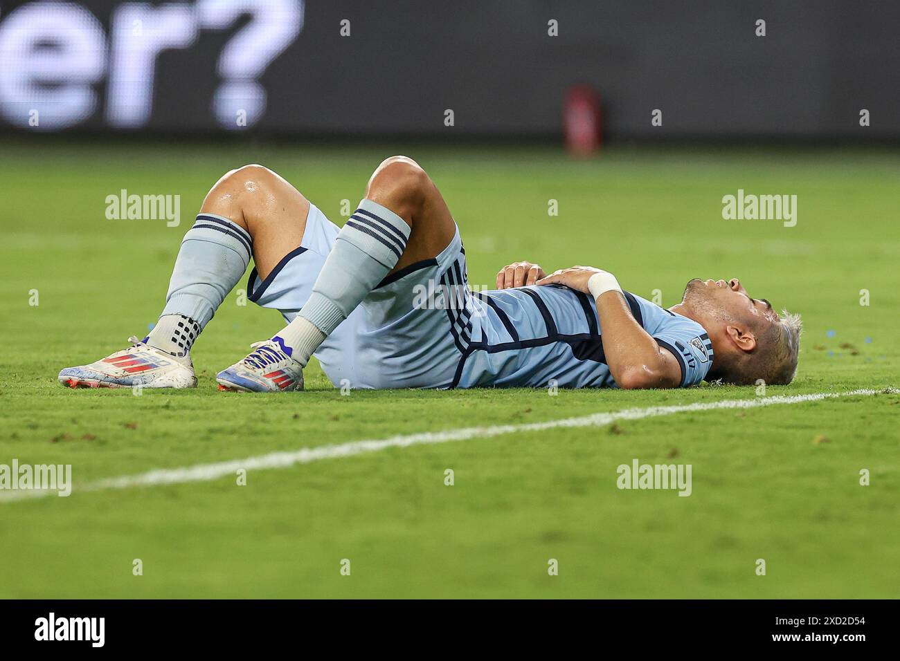 Kansas City, KS, USA. 19th June, 2024. Sporting Kansas City midfielder ...