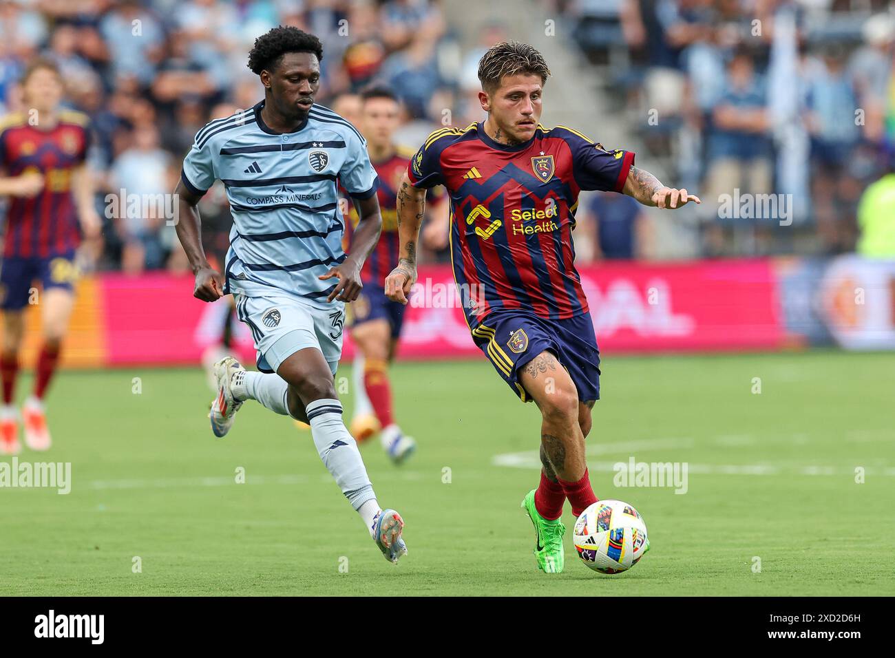 Kansas City, KS, USA. 19th June, 2024. Real Salt Lake midfielder Diego ...