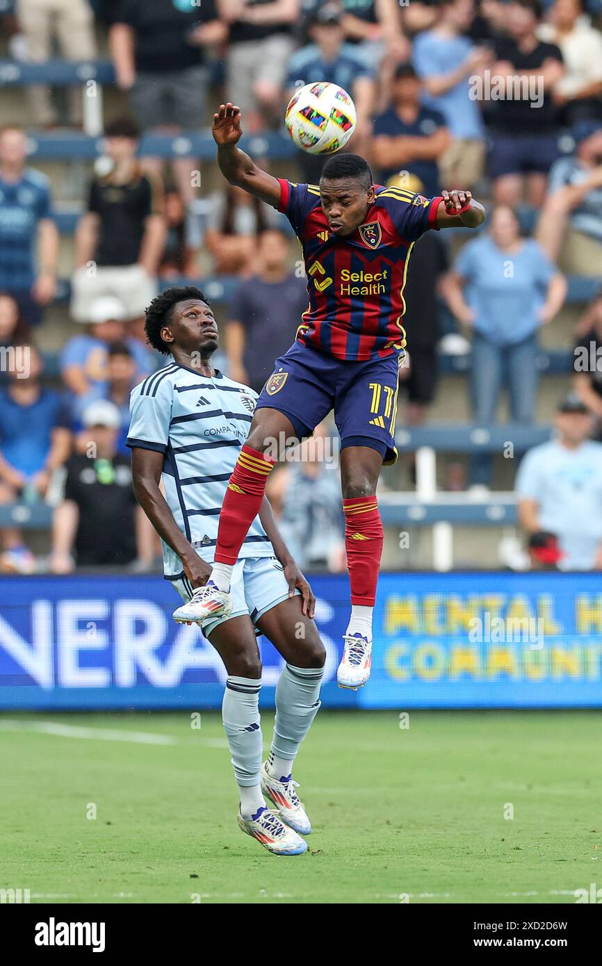 Kansas City, KS, USA. 19th June, 2024. Real Salt Lake forward Carlos ...