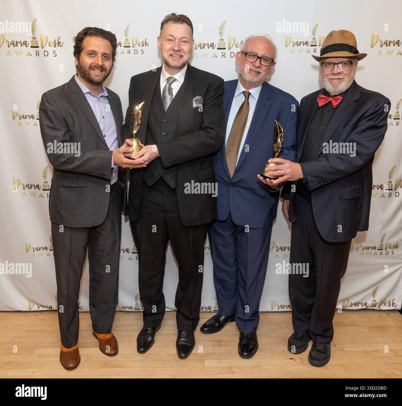 Avran Mlotek, Motl Didner, Dominick Balletta and Zalem Miotek attend the 2024 Drama Desk Awards ...