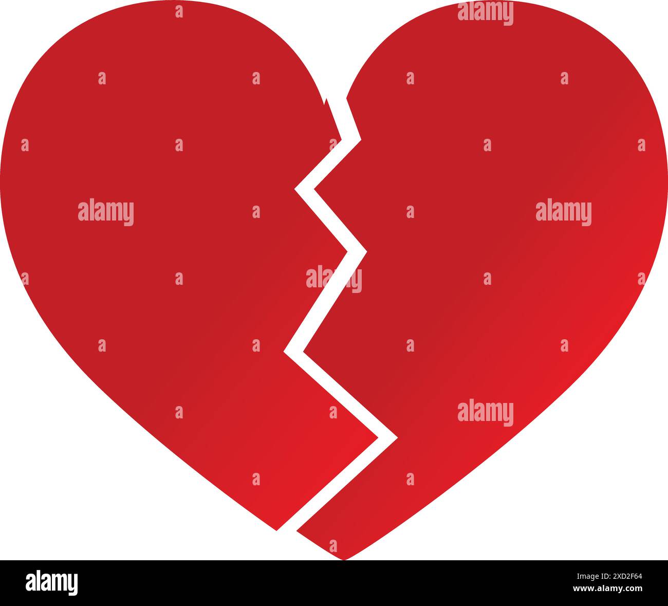 Breaking Heart icon, red love heart broken, brokenhearted, Broken Red ...