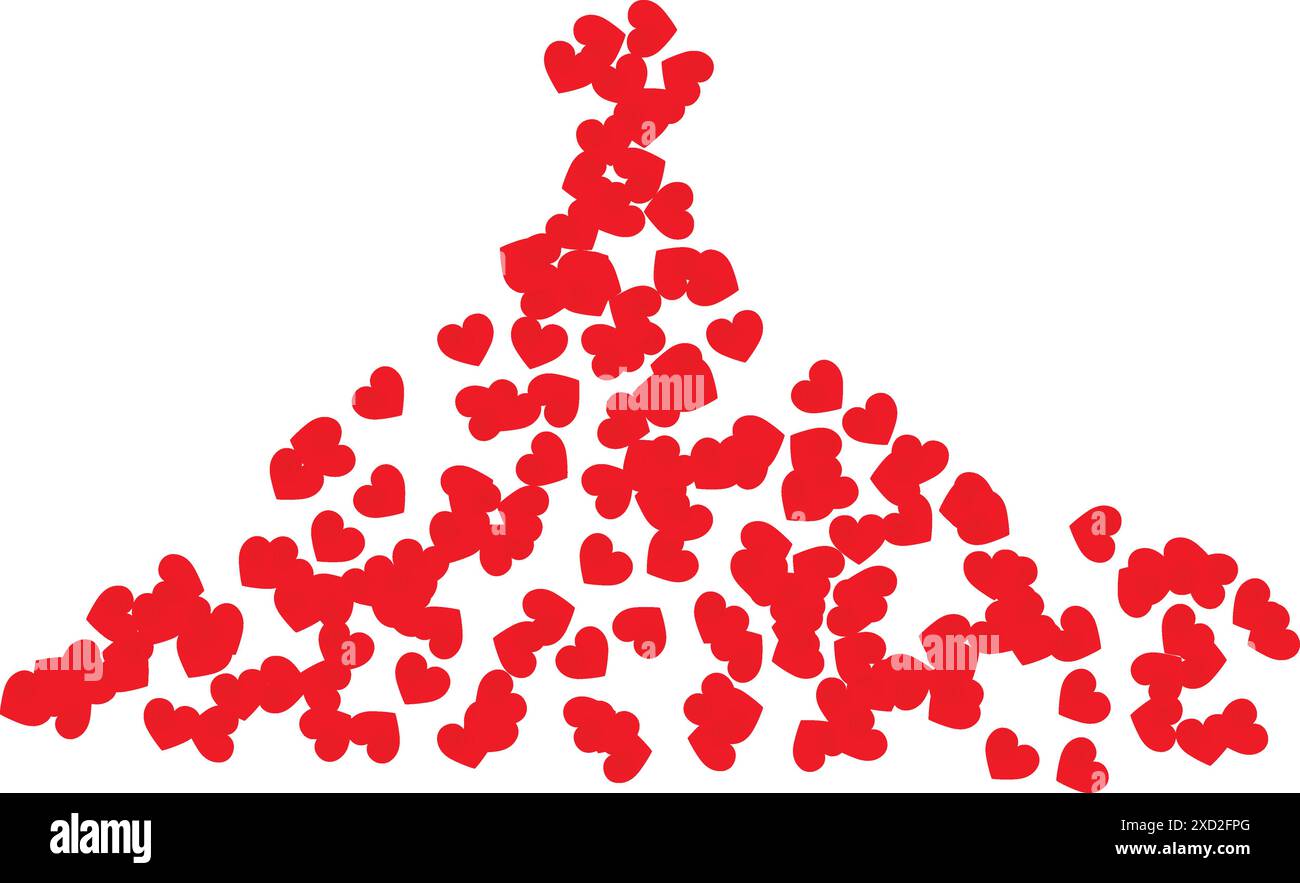 Heart Falling, Confetti hearts falling, Valentine's day celebration ...