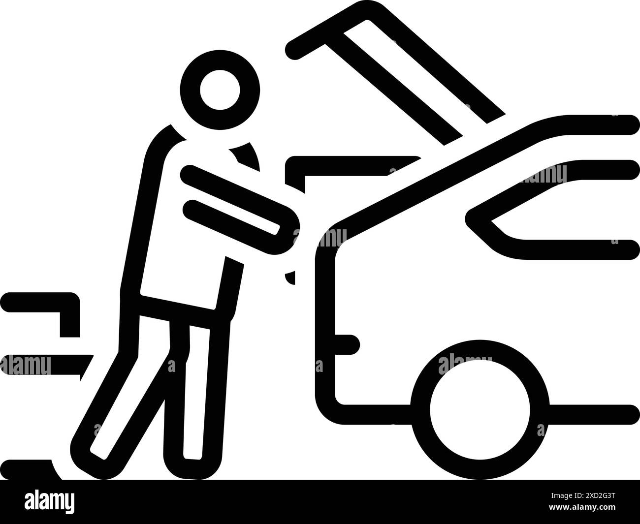 Shopping in car Stock Vector Images - Alamy