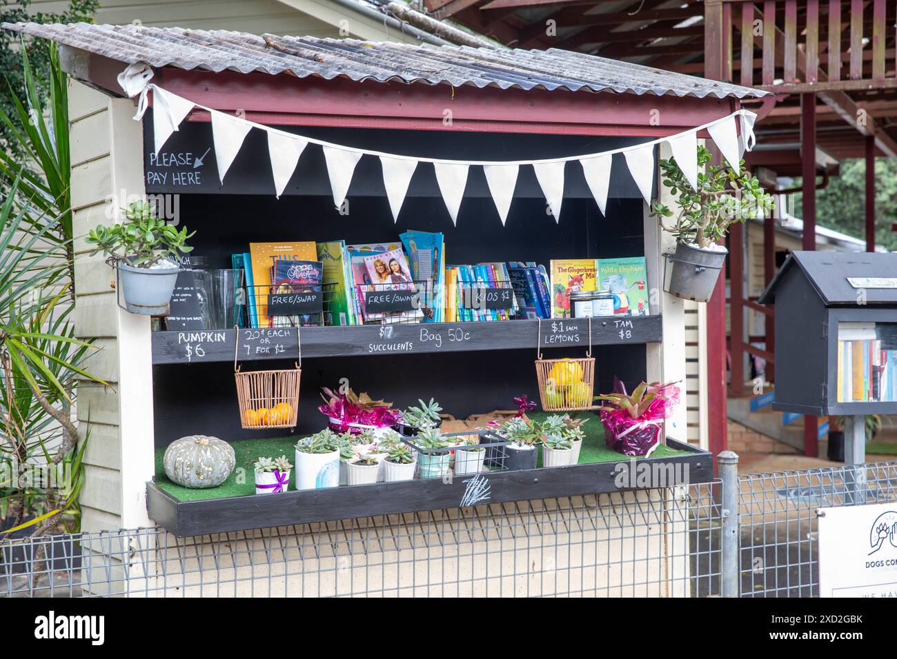 Australian school tuck shop at Fernleigh school in Byron Bay, New South ...